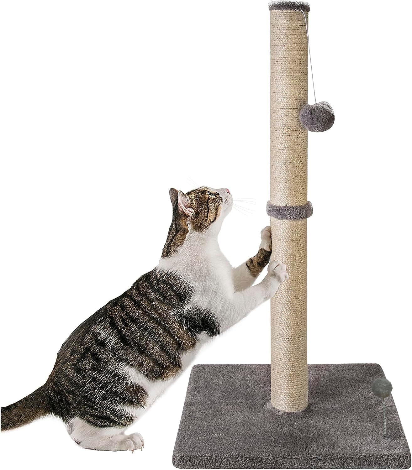 Amazon.com : Scratching Post with Toy Ball 32x16x16 in, Sturdy Sisal ...