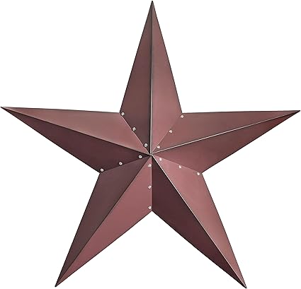 Amazon.com: COOZZYHOUR 48Inch Large Metal Barn Star Outdoor Wall art ...