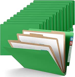 Amazon.com : Skyygemm 24 Pcs End Tab Classification Green File Folders ...