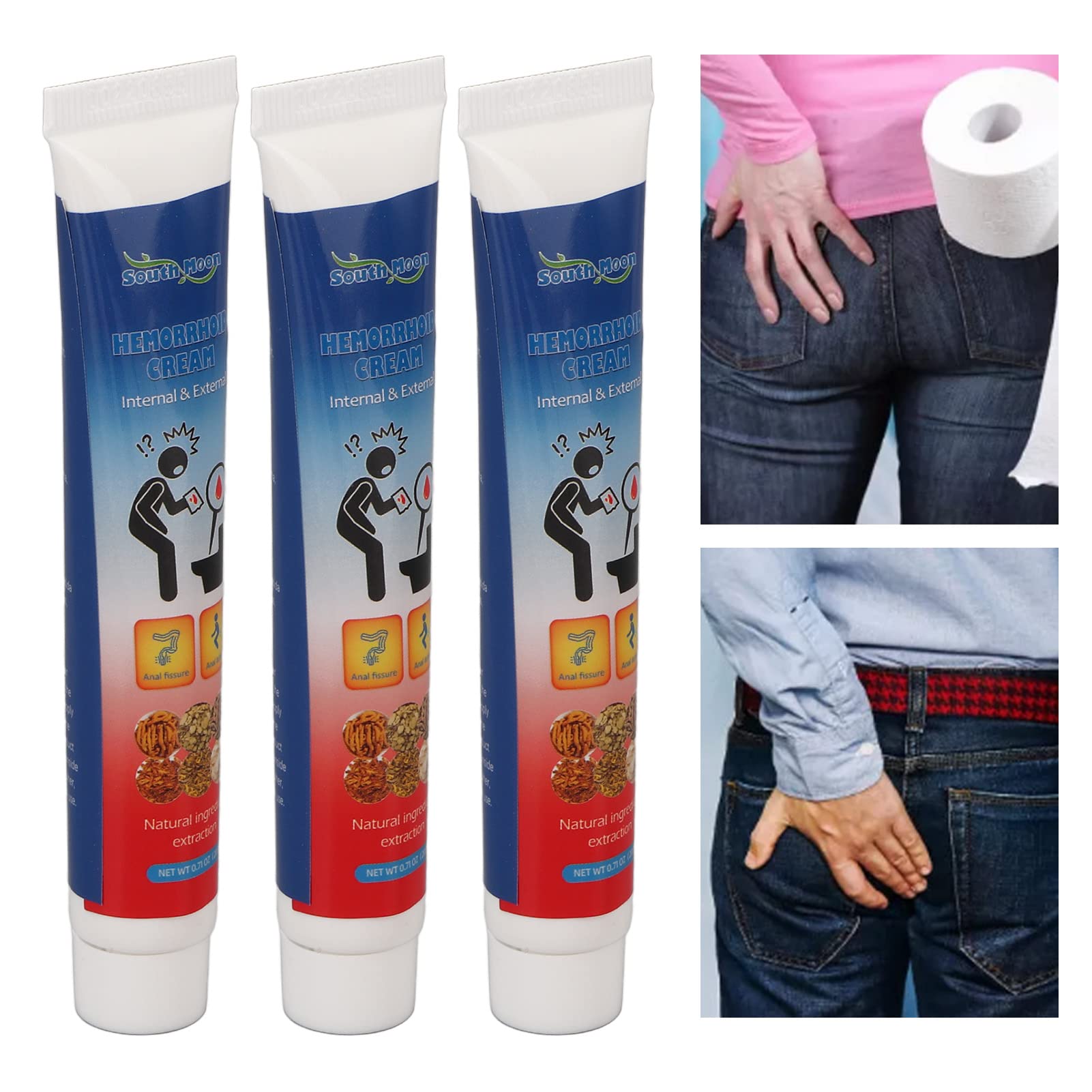 Buy 3pcs Hemorrhoid Symptom Cream Safe Hemorrhoid Ointment For Anal 3874