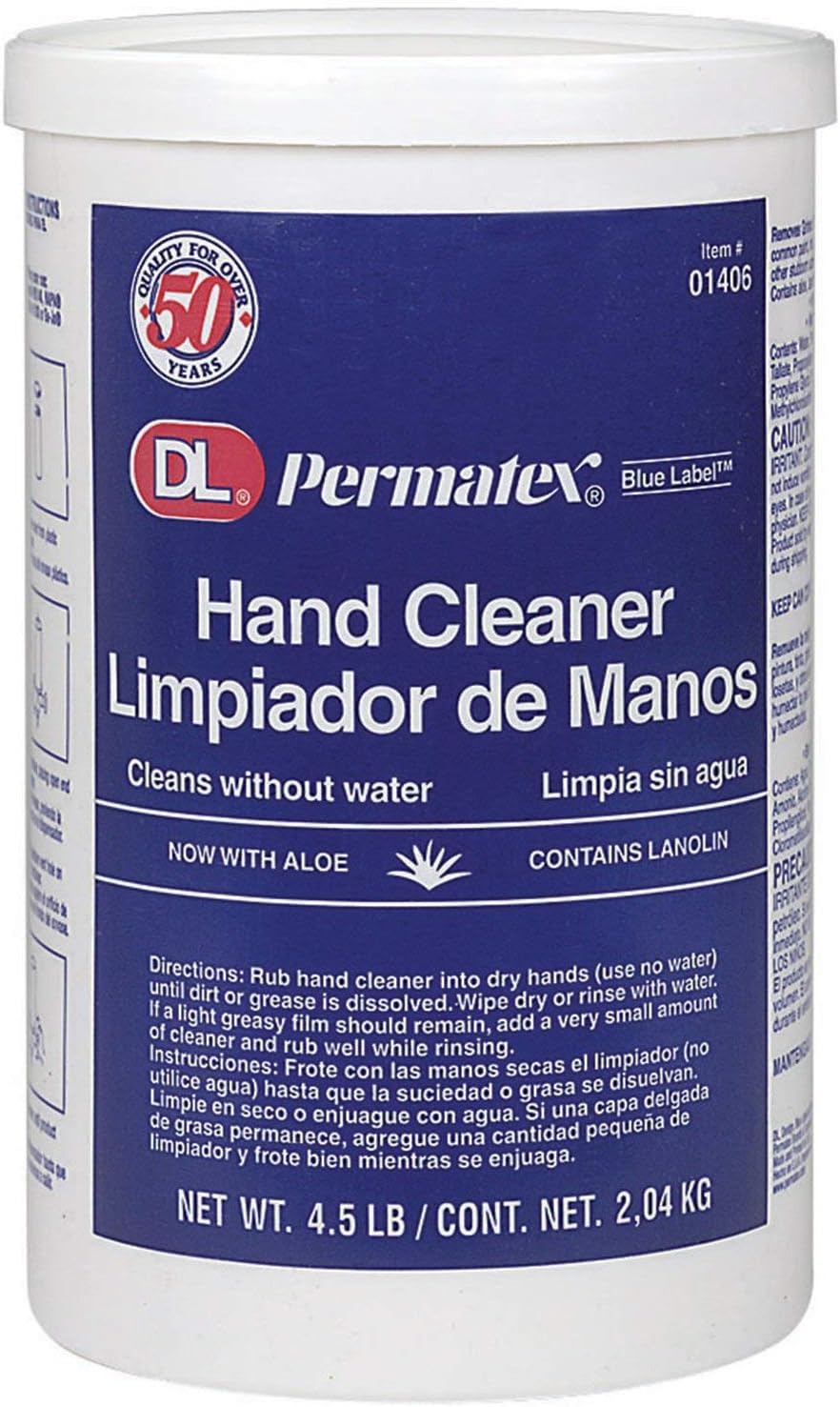 Amazon.com: Permatex 01406 DL Blue Label Cream Hand Cleaner, 4.5 Pound ...