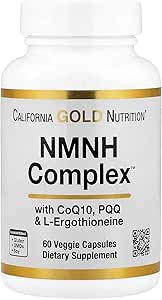 Amazon.com: California Gold Nutrition NMNH Complex, with CoQ10, PQQ & L-Ergothioneine, 60 Veggie ...
