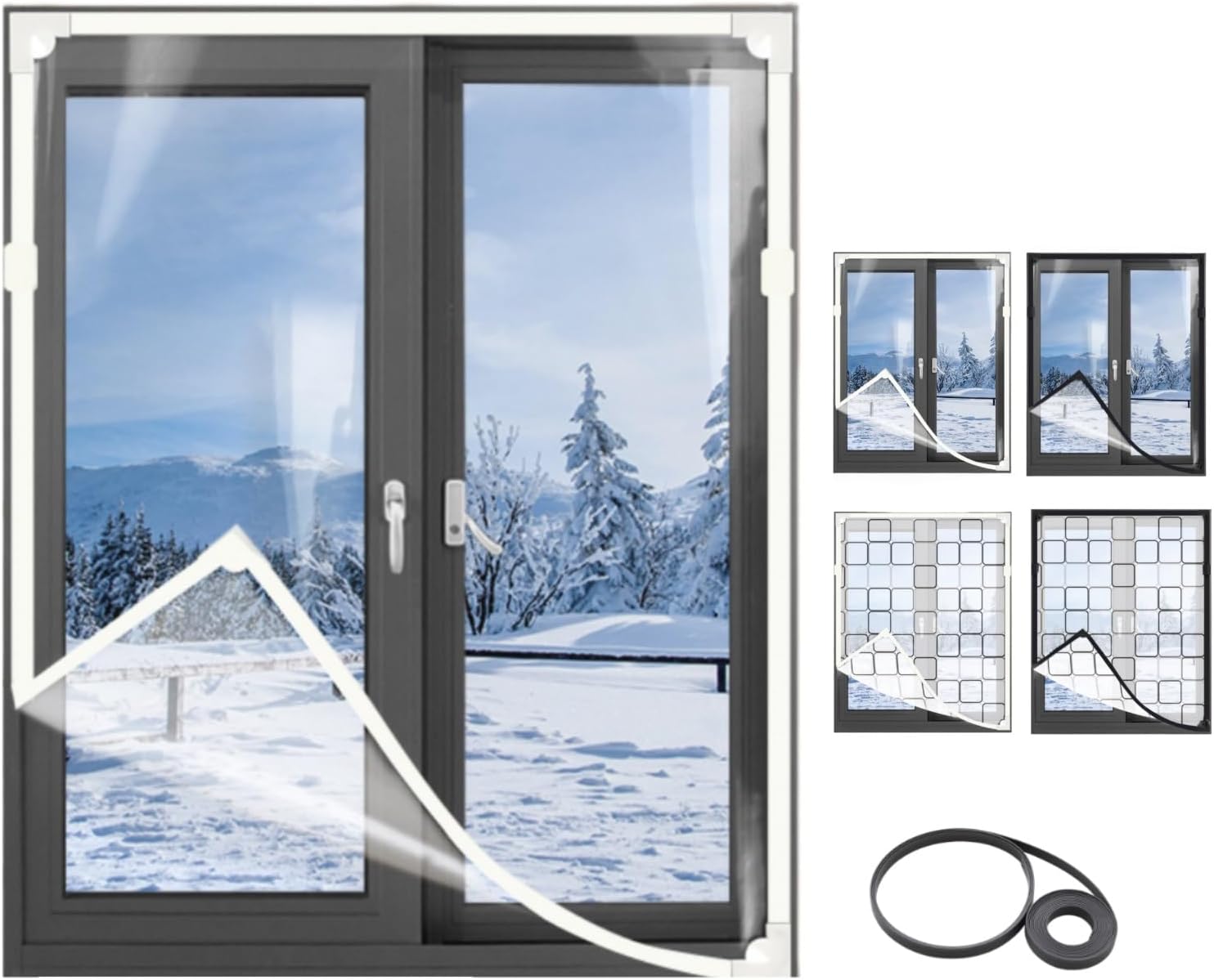Magnetic Window Insulation Kit with Frame Indoor Clear Film for Heat 20 ...