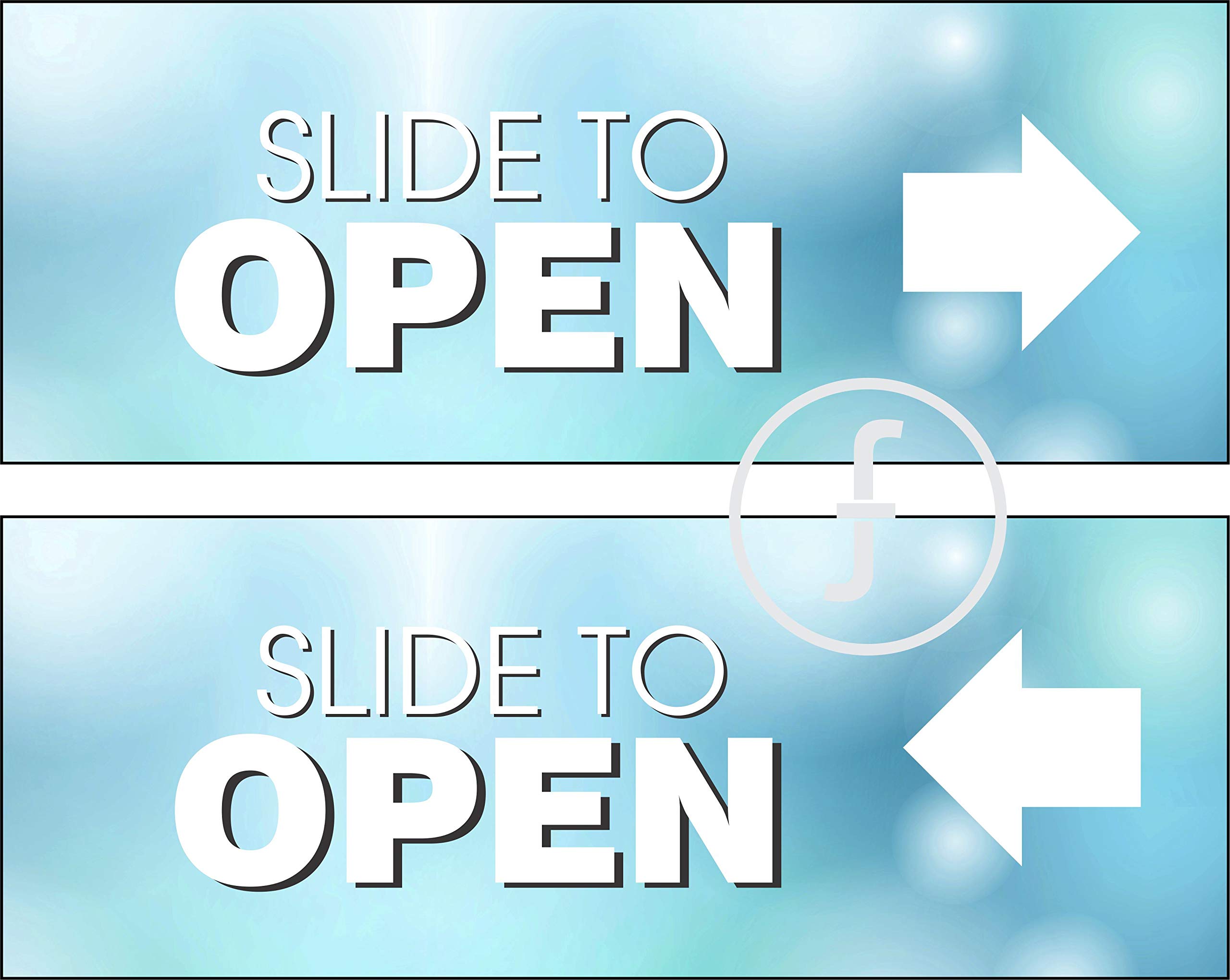 fingerz Slide to Open Sign Sliding Door Sticker Office Glass Door ...