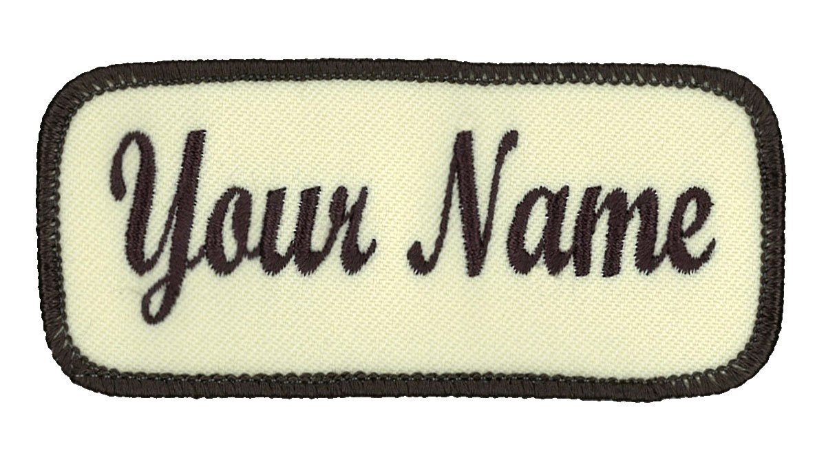 Amazon.com: Uniform Work Shirt Patch Customized Embroidered Drk Brown ...