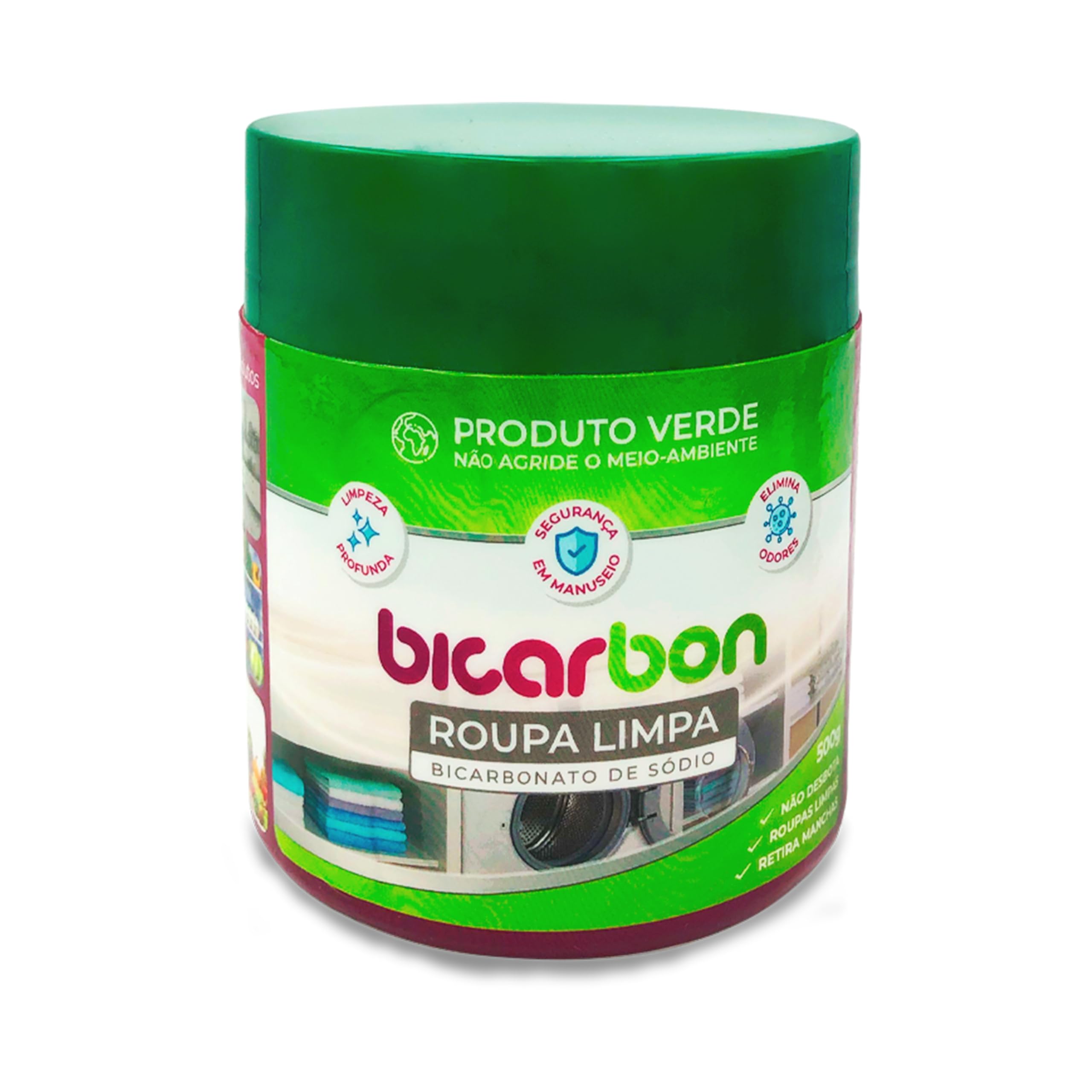 Bicarbonato de Sódio Roupa Limpa Biodegradável Bicarbon 500g | Amazon ...