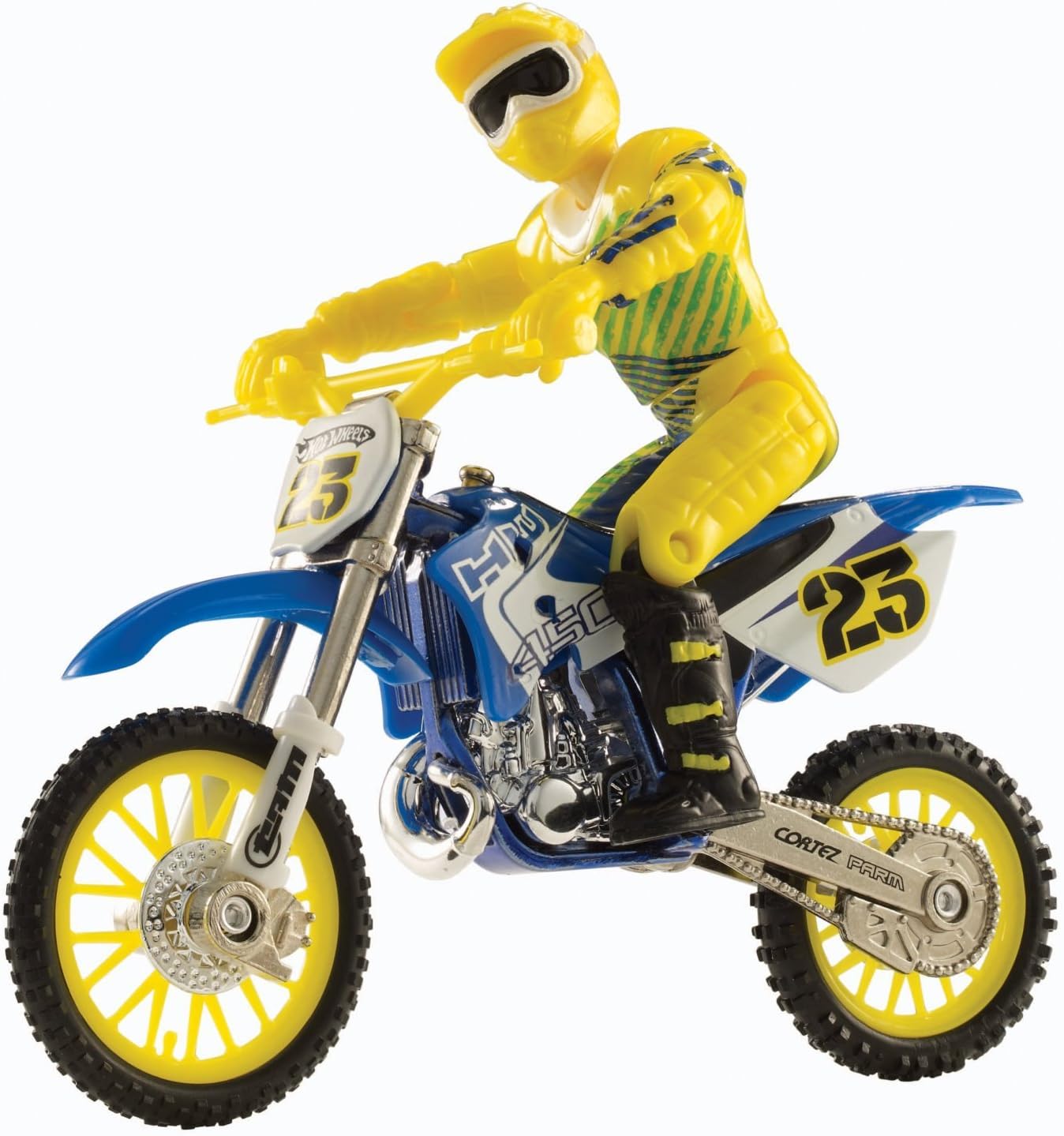 Amazon.com: Hot Wheels Moto X No.23 Rider with Blue Bike Figure Blue ...