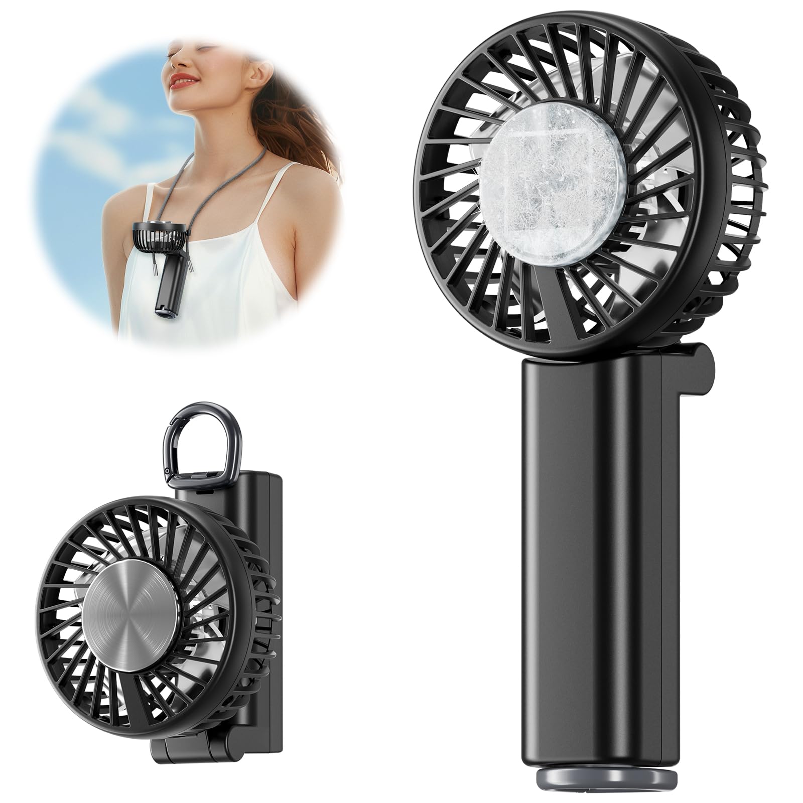 Amazon.com: HandFan 5000mAh Handheld Cooling Fan, Mini Portable AC Fan ...