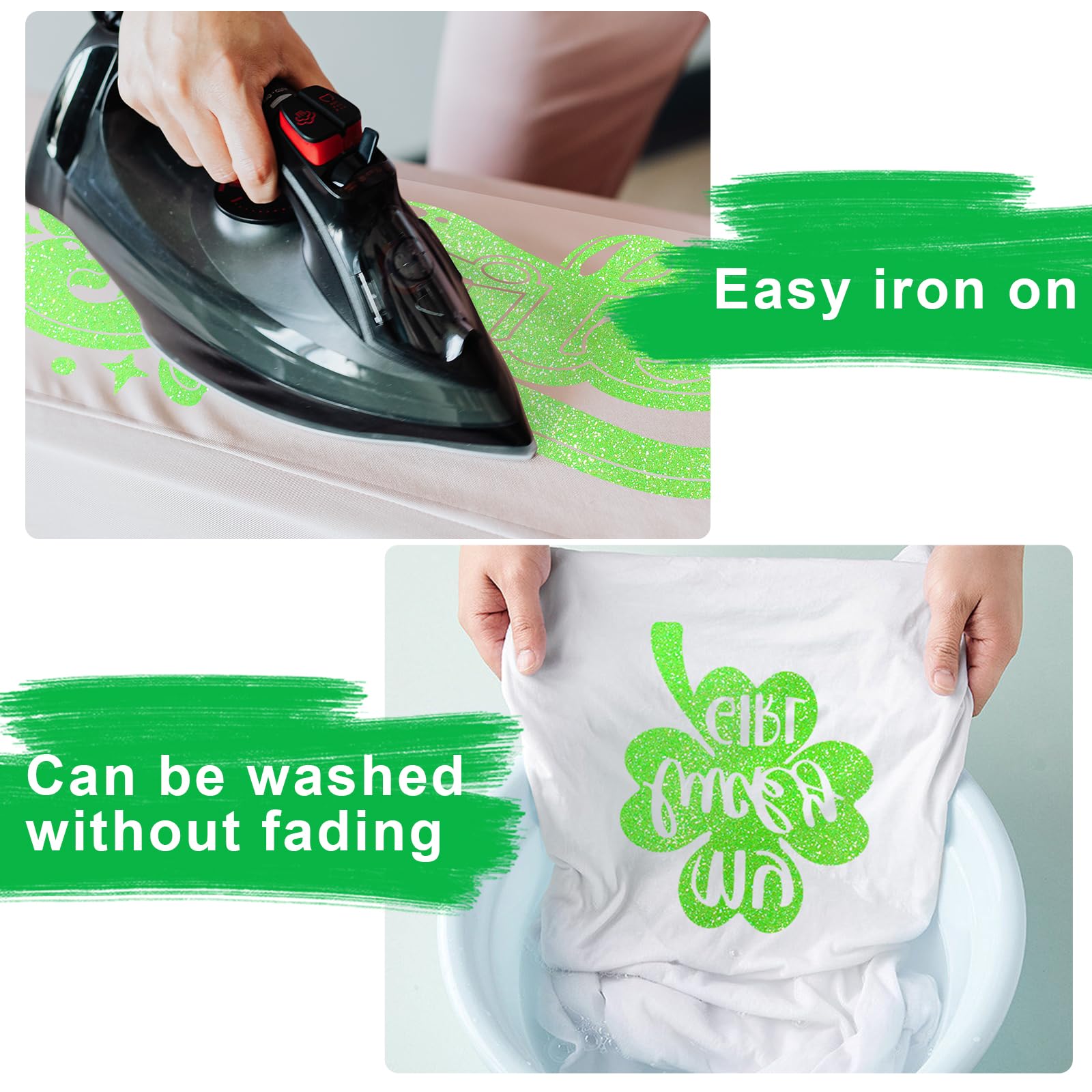 Snapklik.com : Neon Green Glitter Vinyl, Lime Green Vinyl Glitter HTV ...