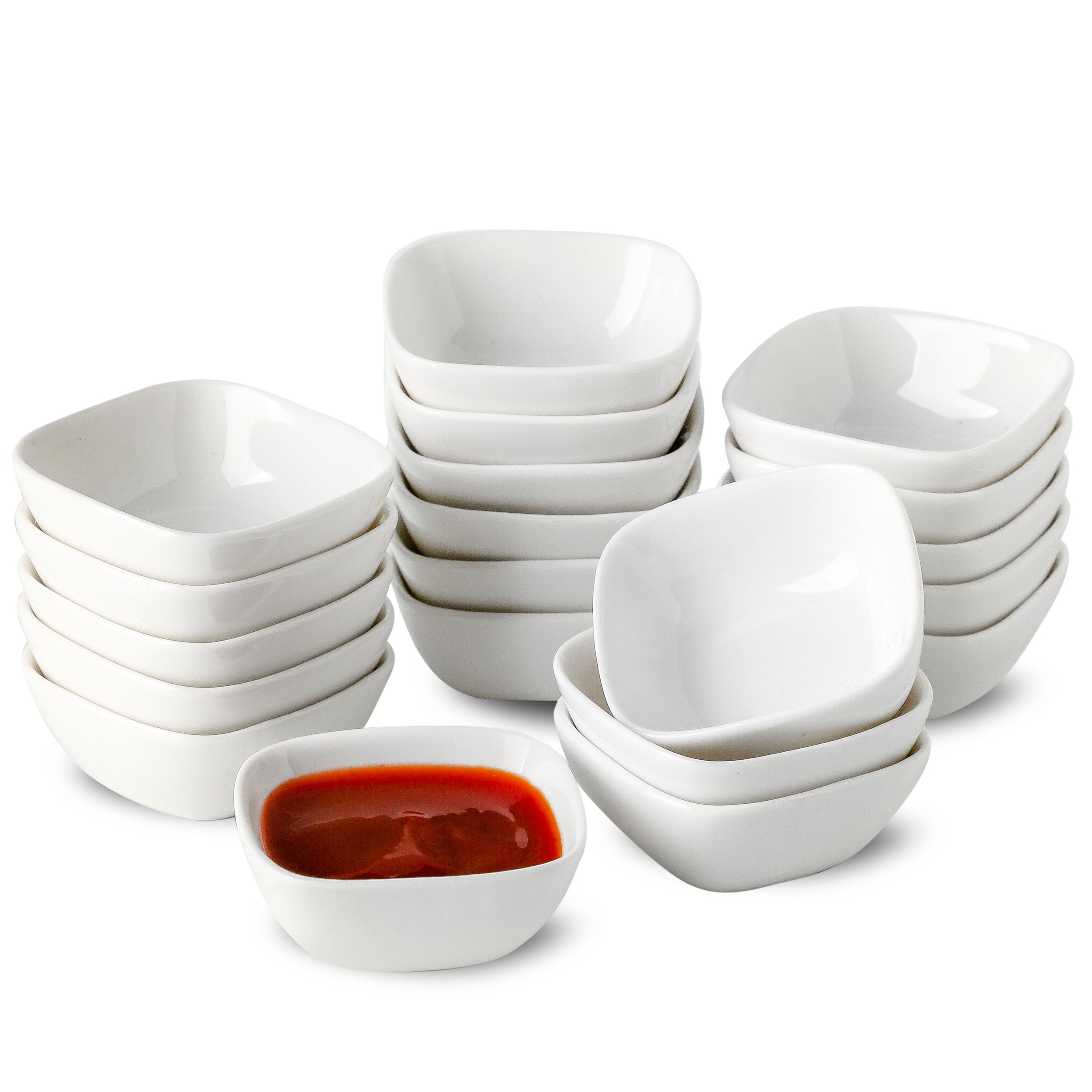Square Ceramic Dip Bowls