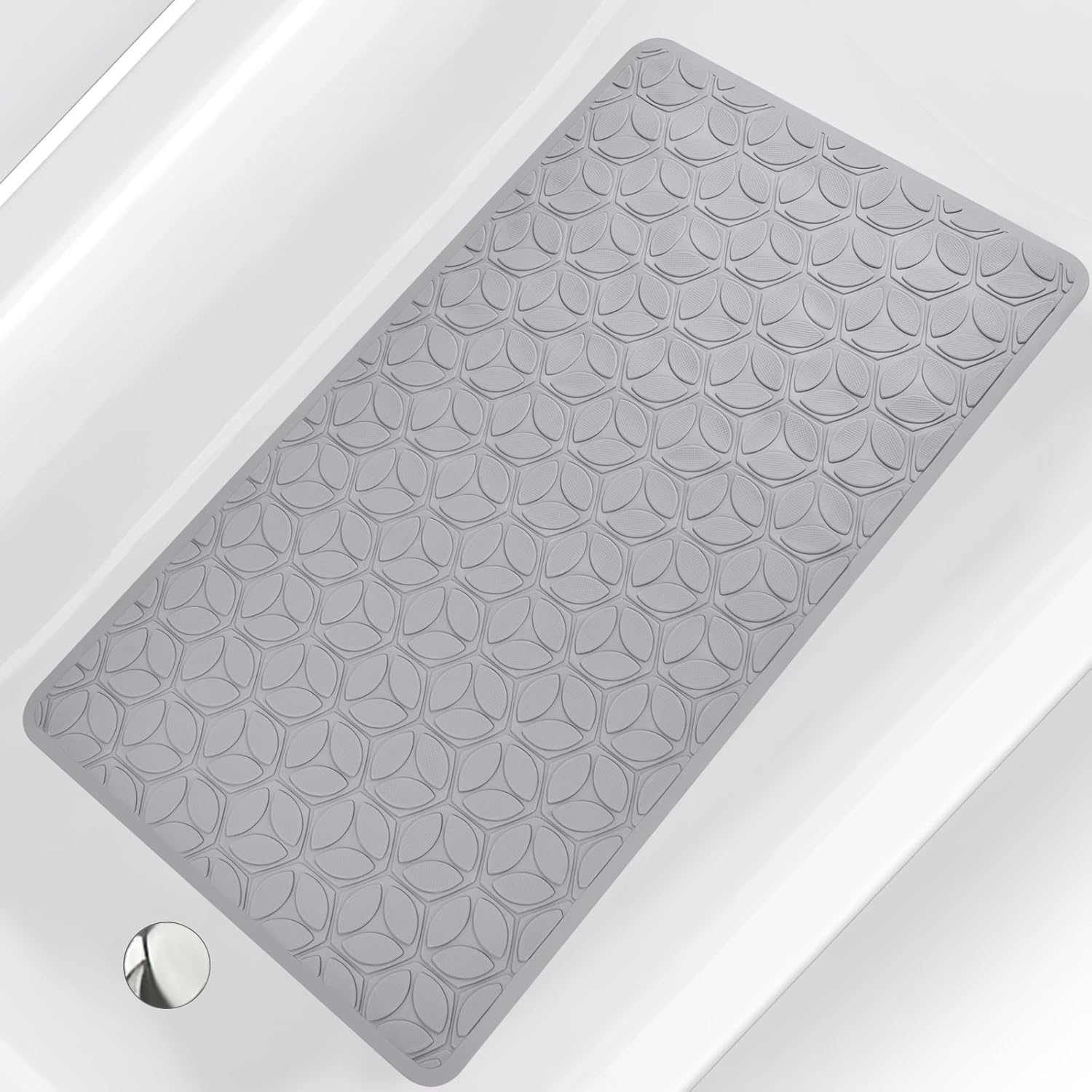 Amazon.com: Non Slip Bathtub Mat | Real Rubber Bath Mat for Tub and ...