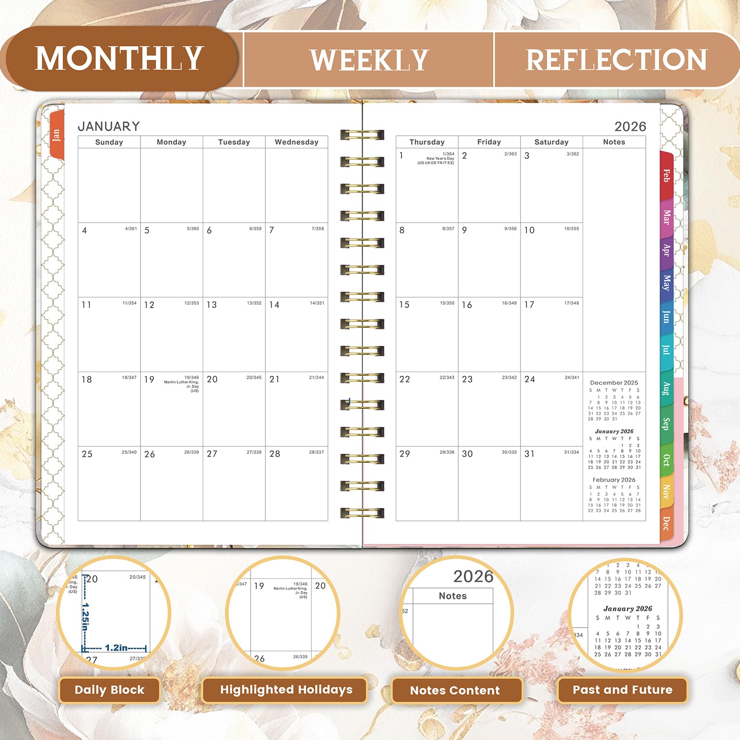 Snapklik.com : 2026 Planner - Planner 2026 Weekly And Monthly, JAN2026 ...