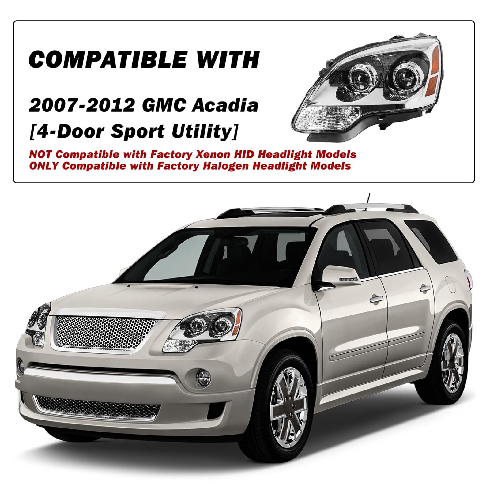 Snapklik.com : Halogen Model Headlight Assembly Replacement Fit For ...