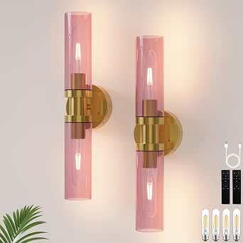 Rayogale Rechargeable Battery Wall Sconce Set of Two, 10000mAh Cordless ...