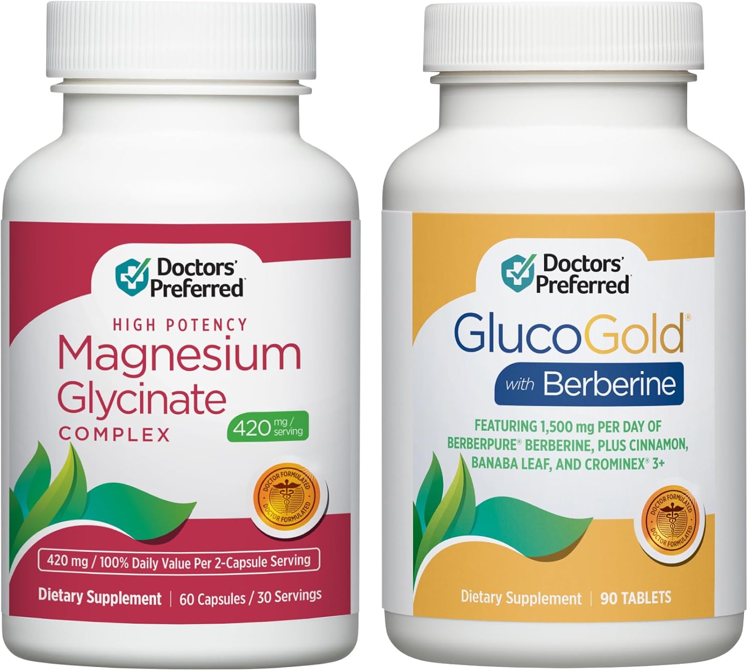 Amazon.com: DOCTORS' PREFERRED GlucoGold with Berberine and Magnesium Glycinate Supplement ...