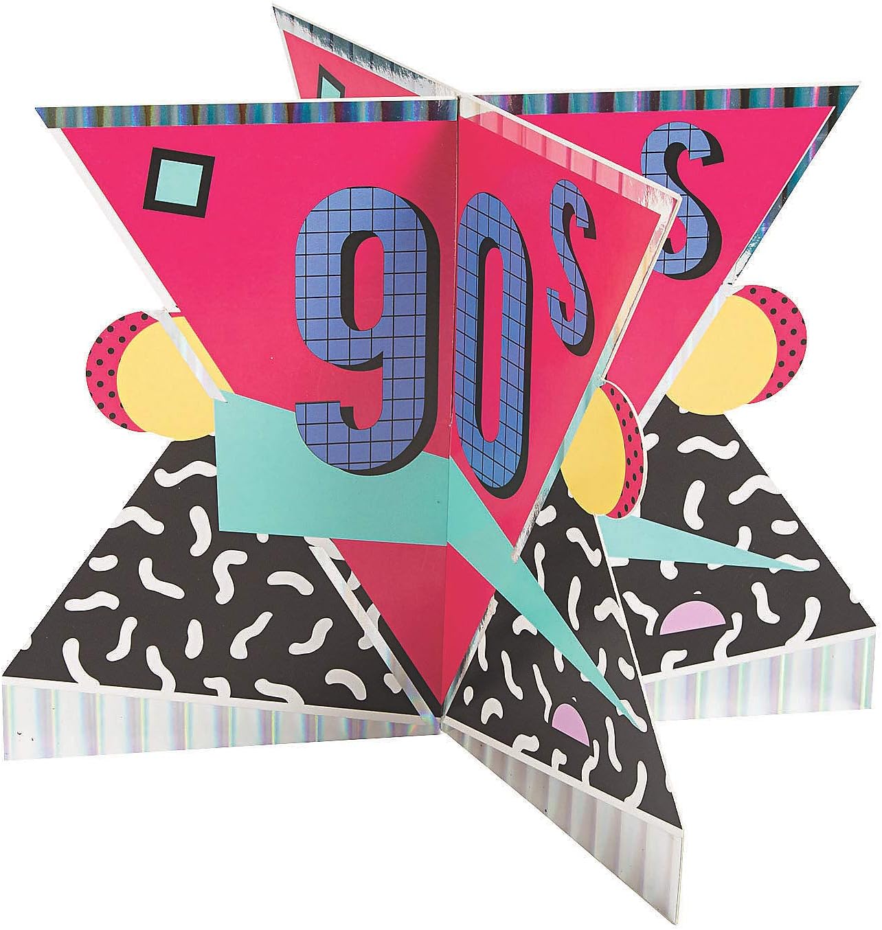 Amazon.com: 90s Table Centerpiece - I Love 1990's Party Decor - Stands ...