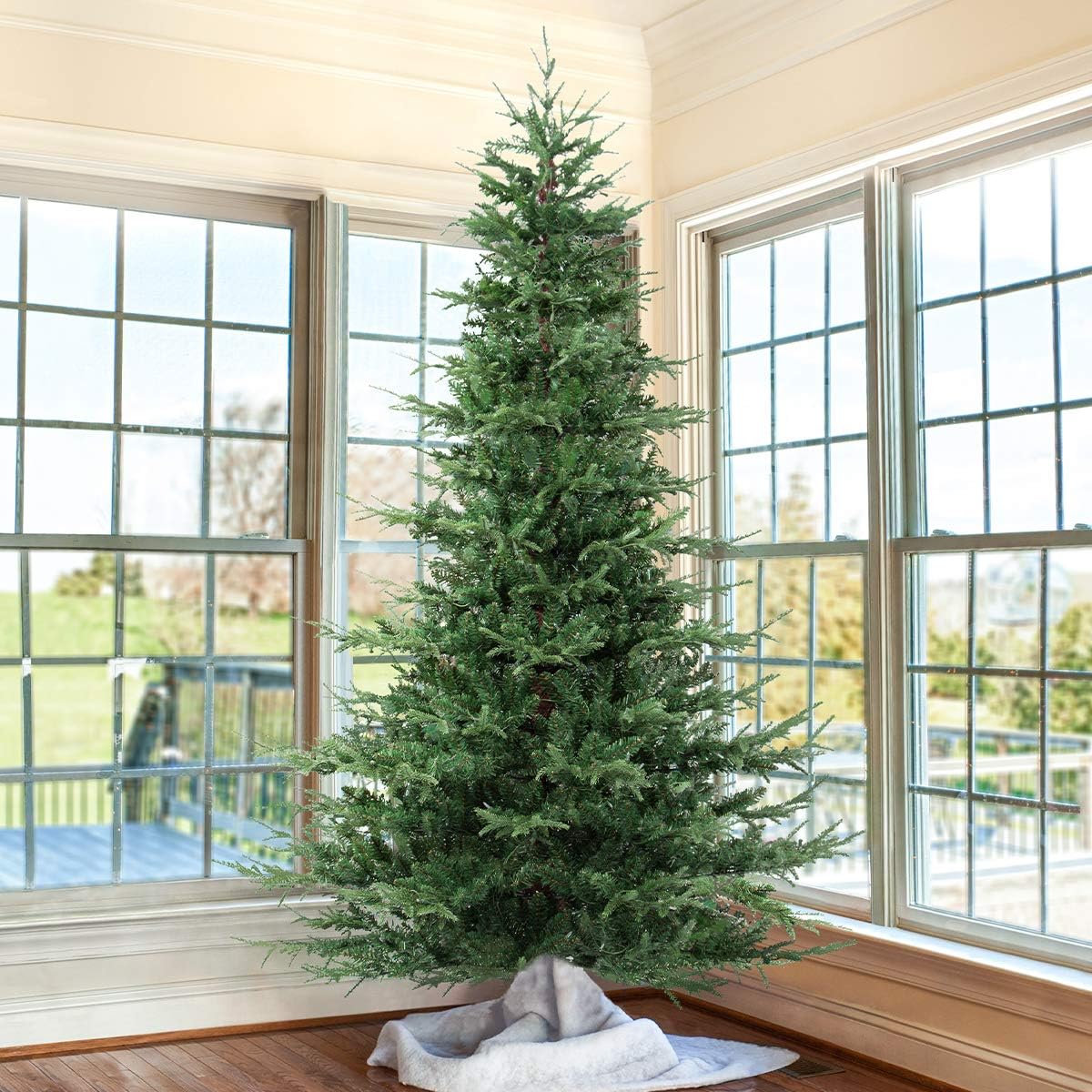 Amazon.com: OasisCraft 7.5ft Aspen Fir Artificial Christmas Tree Unlit ...