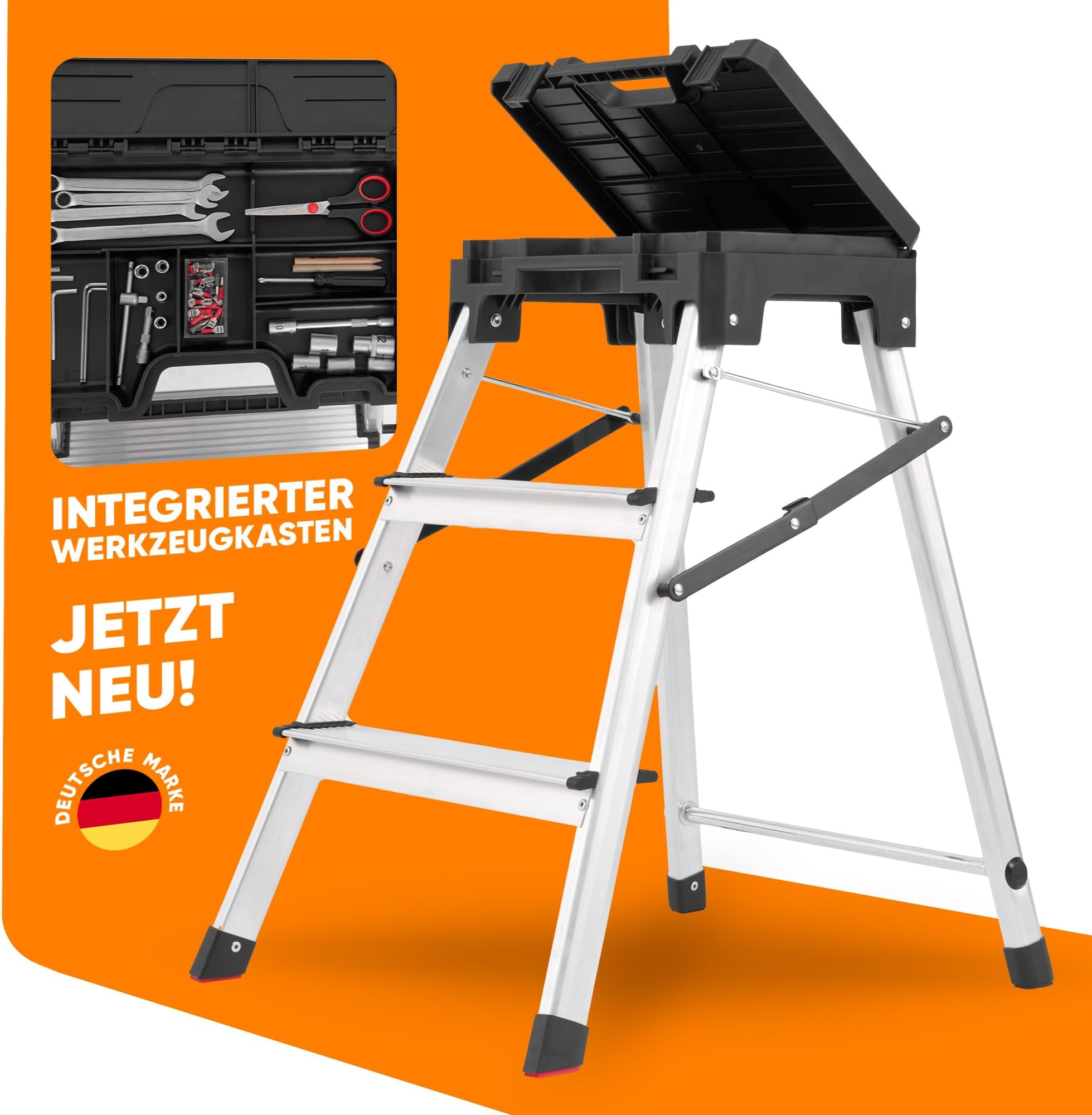 flexilife Tritthocker - Tritt Hocker Aluminium - Tritthocker klappbar ...