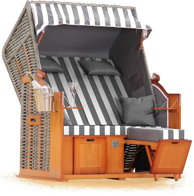 Strandkorb Hanse Ostsee 2 Sitzer Klassik XXL 120cm breit - Volllieger ...