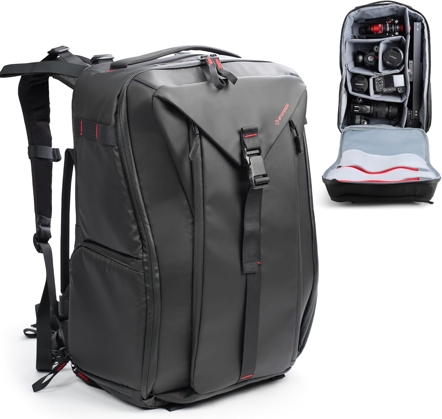 Amazon.com: IFOOTAGE 35L Camera Backpack, Large Camera Bag for DSLR ...