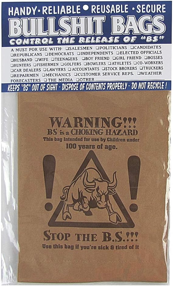 Amazon.com: TG,LLC Treasure Gurus Novelty Brown Paper Bullshit Bag ...