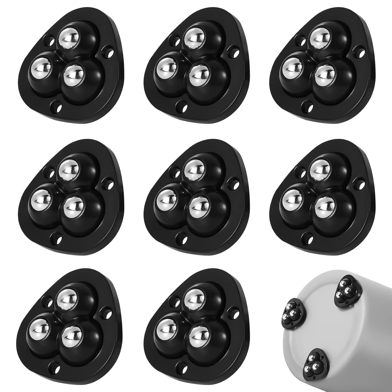 8pcs Mini Caster Wheels, Self-Adhesive Caster Wheels for Small ...