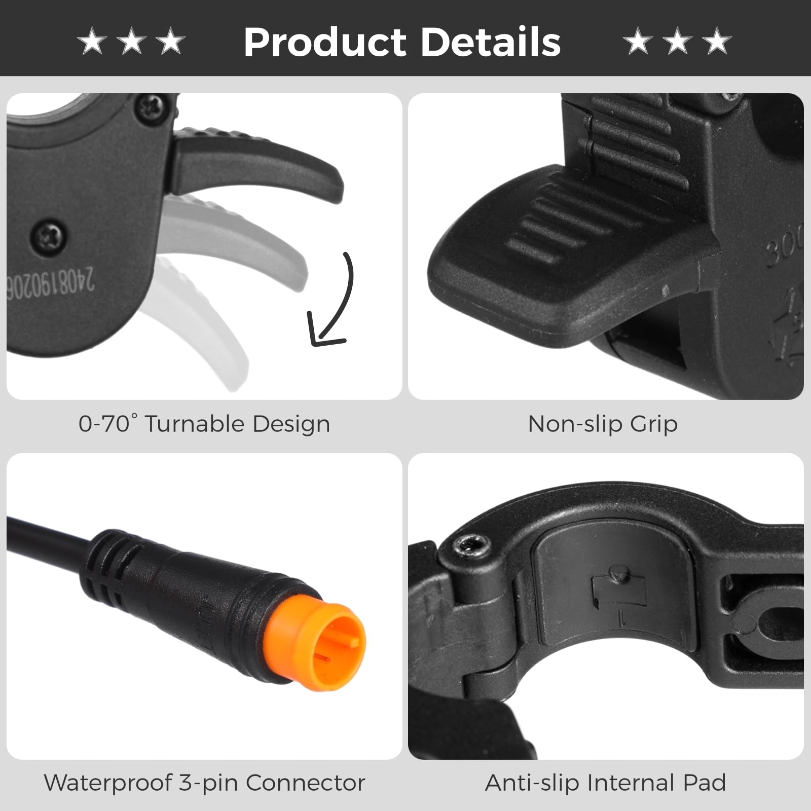 Snapklik.com : 300 X Electric Thumb Throttle, Electric Bike Thumb ...