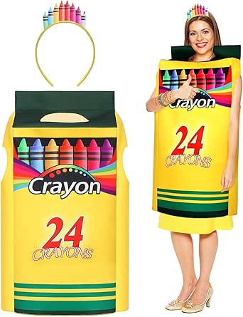 Amazon.com: Mepase Halloween Crayon Costume with Headband Color Crayon ...