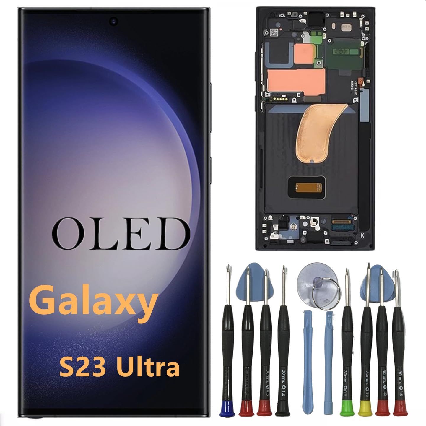 Amazon.com: OLED Galaxy S23 Ultra Screen Replacement for Samsung ...