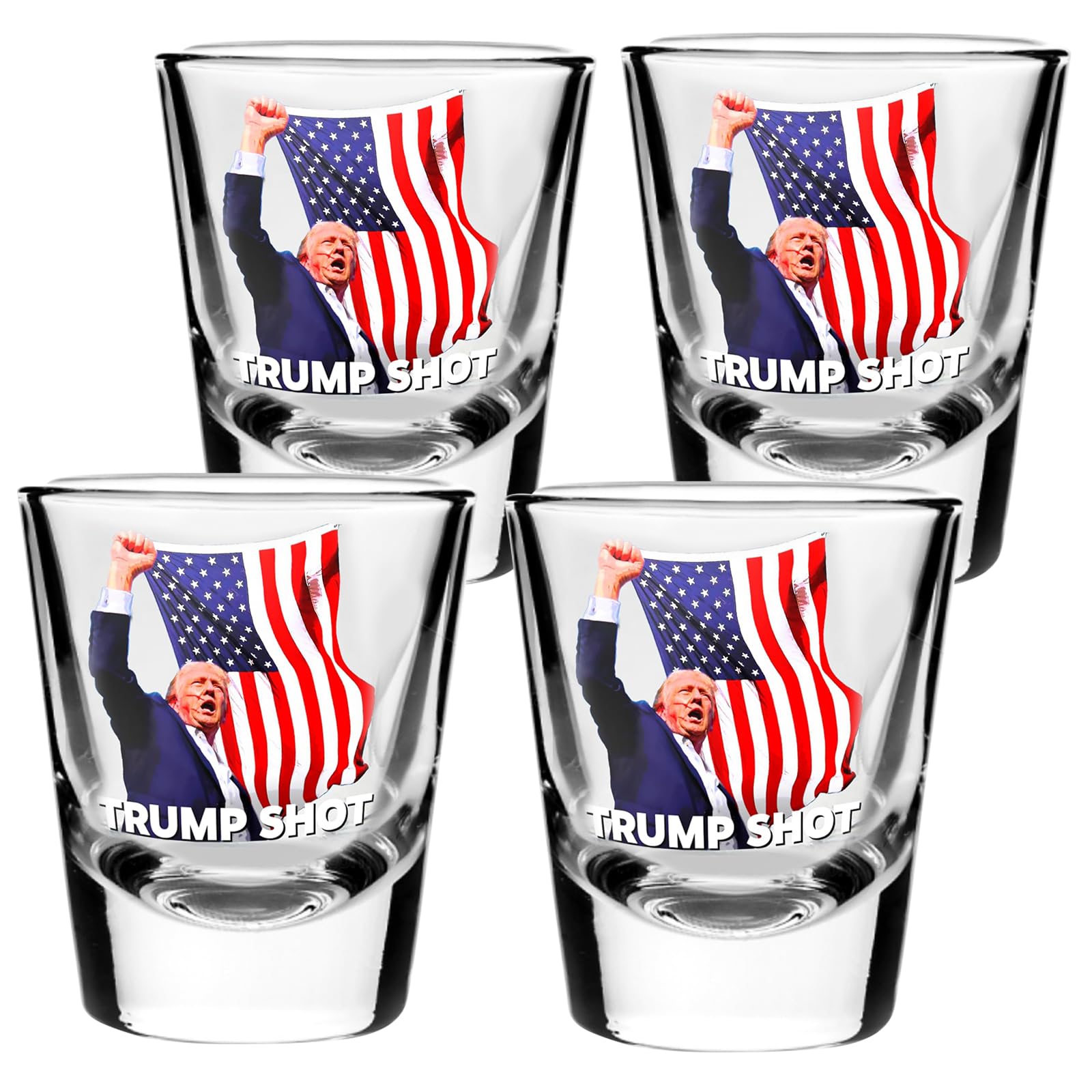 Amazon.com | KIIDAS 4 pcs Trump Shot Glass - Limited Edition - Made in ...