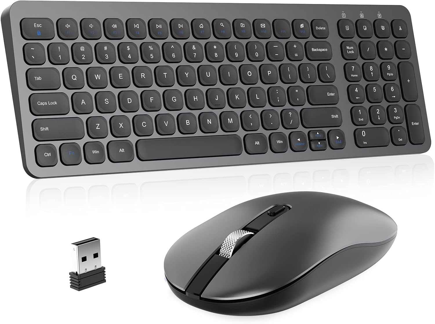Amazon.com: Wireless Keyboard Mouse Combo, cimetech Compact Full Size ...