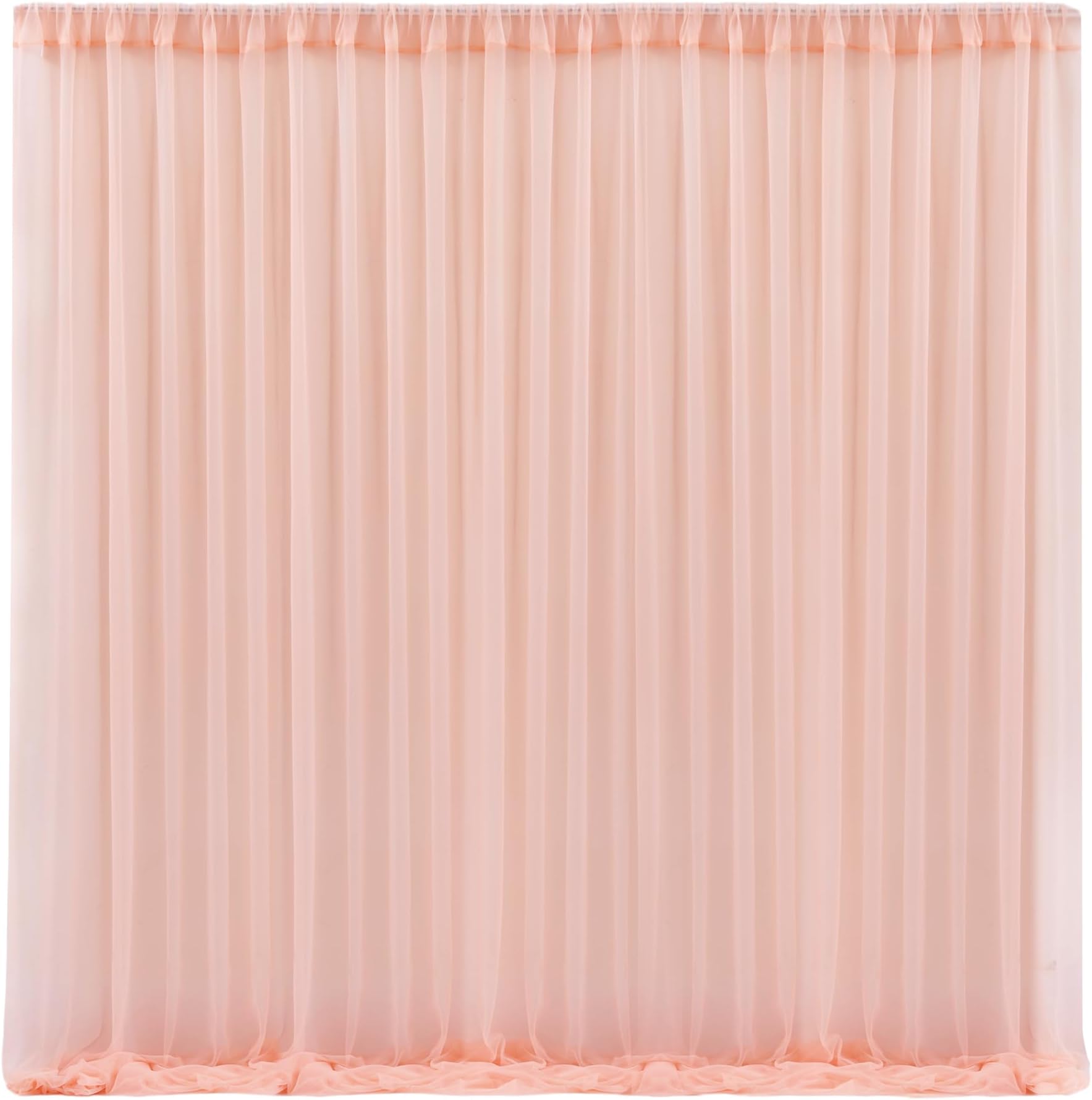 Amazon.com : 10x10 Peach Tulle Backdrop Curtains for Parties, Sheer ...
