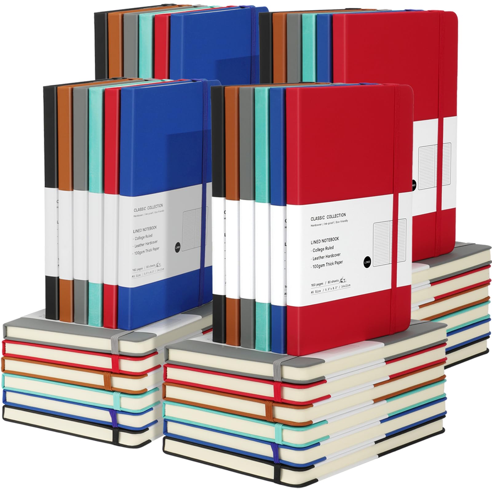 Amazon.com : Coopay 48 Pack A5 Journal Notebooks Bulk, 160 Pages ...