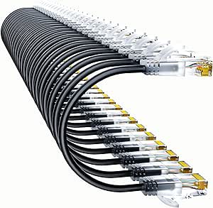 10Gsupxsel Cat6a Patch Cables 3ft (24 Pack) Slim, Cat6 Ethernet Patch ...