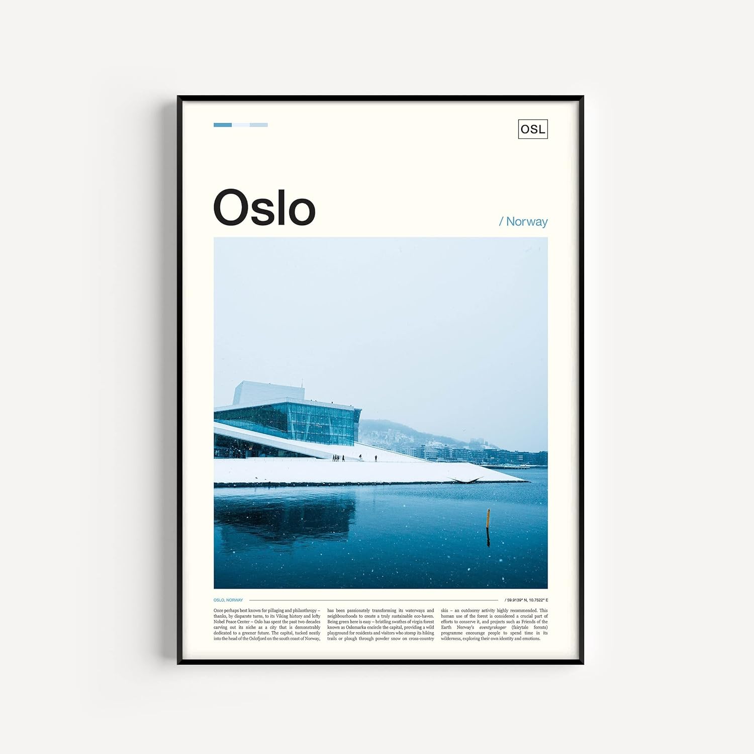 Amazon.com: Oslo Print, Oslo Skyline, Oslo Wall Art, Oslo Poster, Oslo ...
