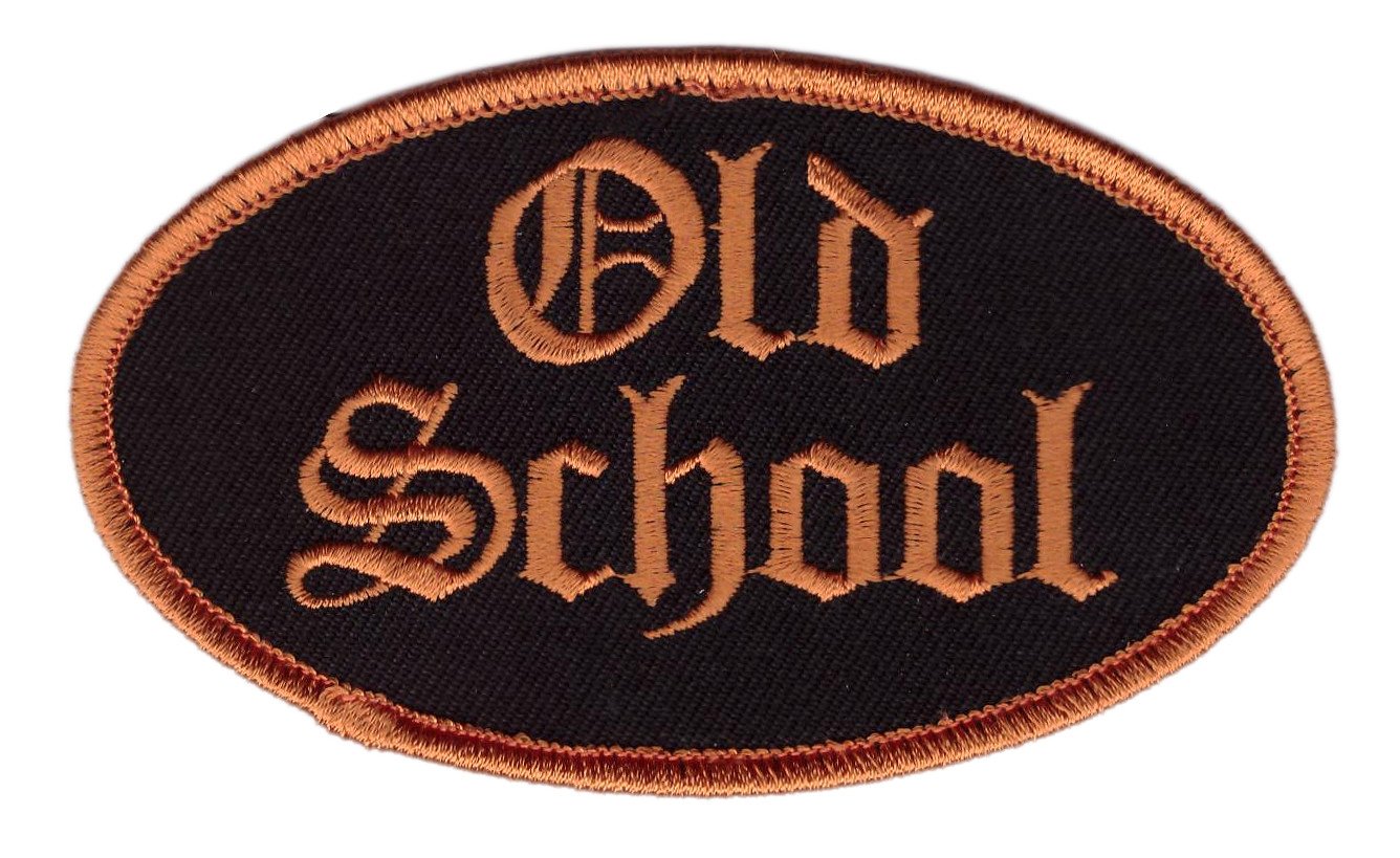 Amazon.com: Orange Old School Biker Patch [Iron on sew on - 4.0 X 2.25 ...