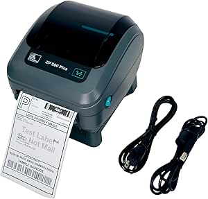 Amazon.com : Zebra ZP500 Plus Portable Direct Thermal Label Printer USB ...