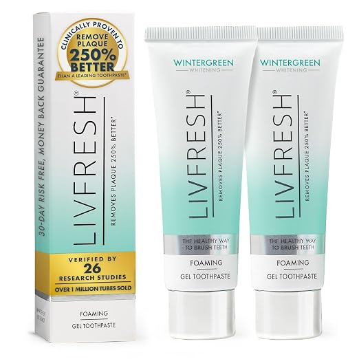 Amazon.com : LIVFRESH Toothpaste Gel, Clinically Proven to Remove ...