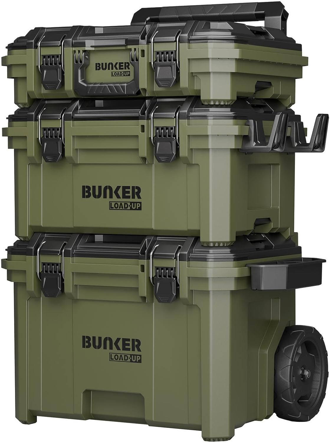 BUNKER Load-Up 9 Piece Modular Tool Storage System - 3 Tier Stackable ...