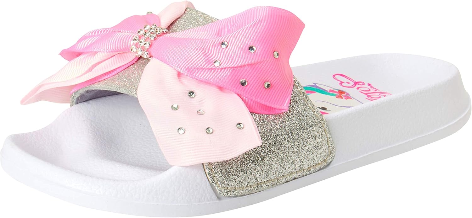 Amazon.com | JoJo Siwa Girls Studded Open Toe Slide Sandals with ...