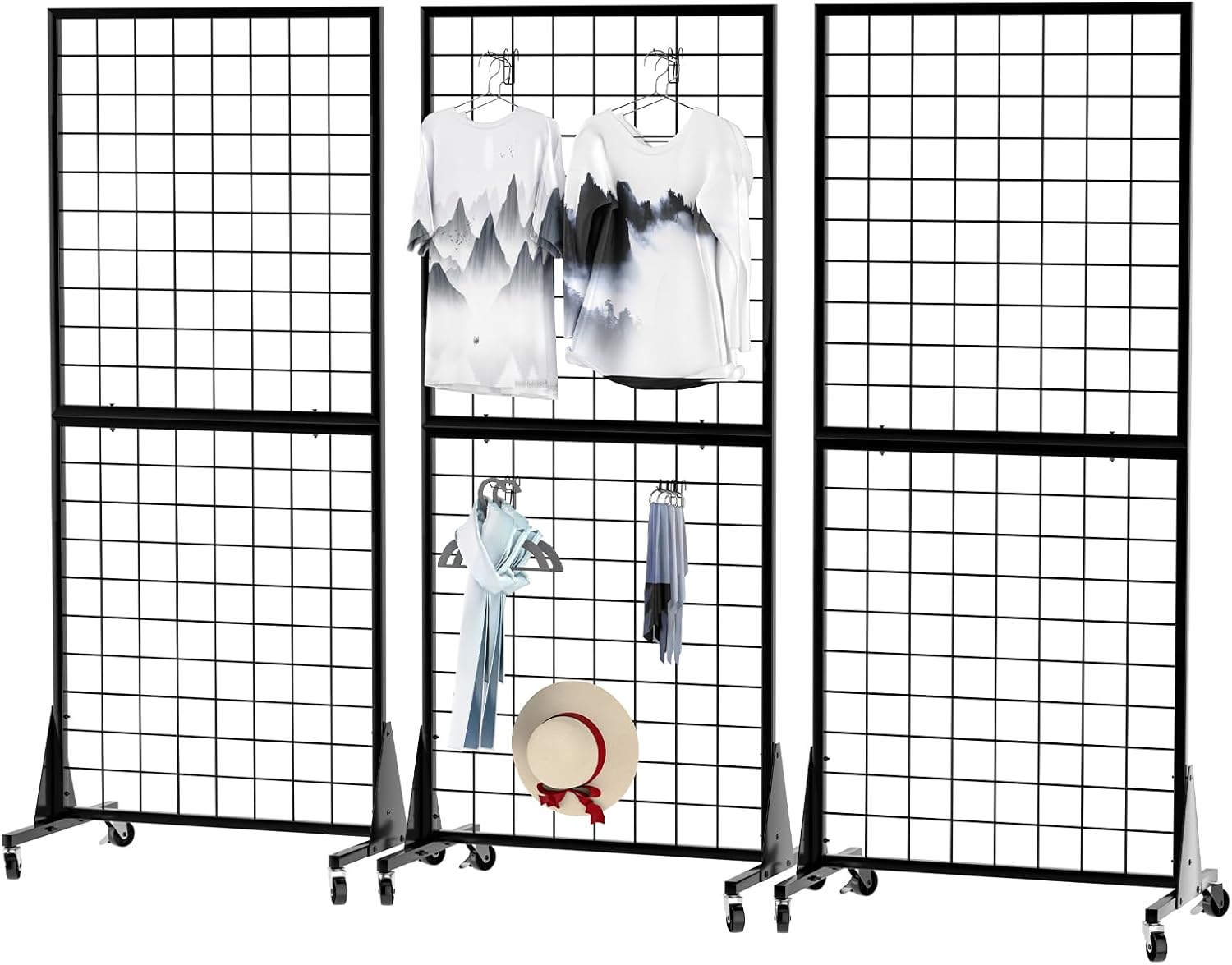 Amazon.com: Blasinc 3-Pack 2'x5.5' Ft Gridwall Panel Display Stand ...