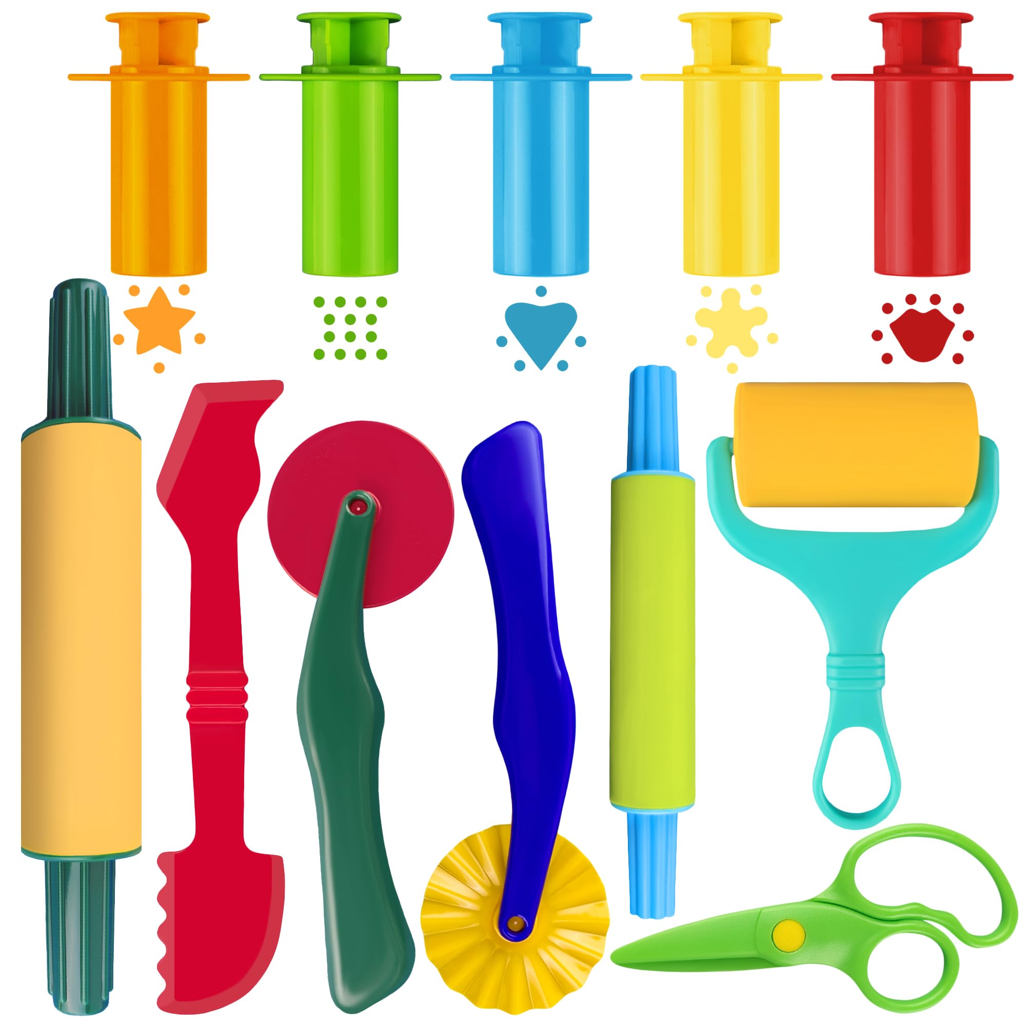 Amazon.com: Playdough Tools 12 PCS Play Dough Tools for Kids with ...