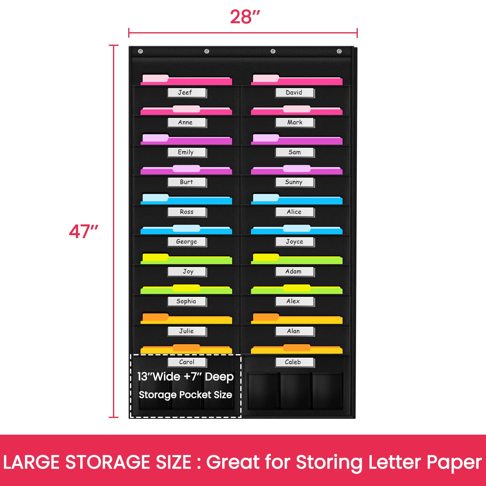 Snapklik.com : Godery Heavy Duty Storage Pocket Chart For Classroom And ...