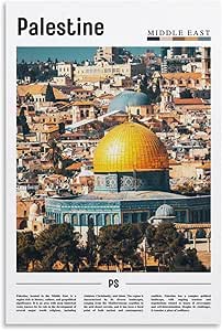 Amazon.com: Palestine Middle East Vintage Travel Poster Canvas Posters ...