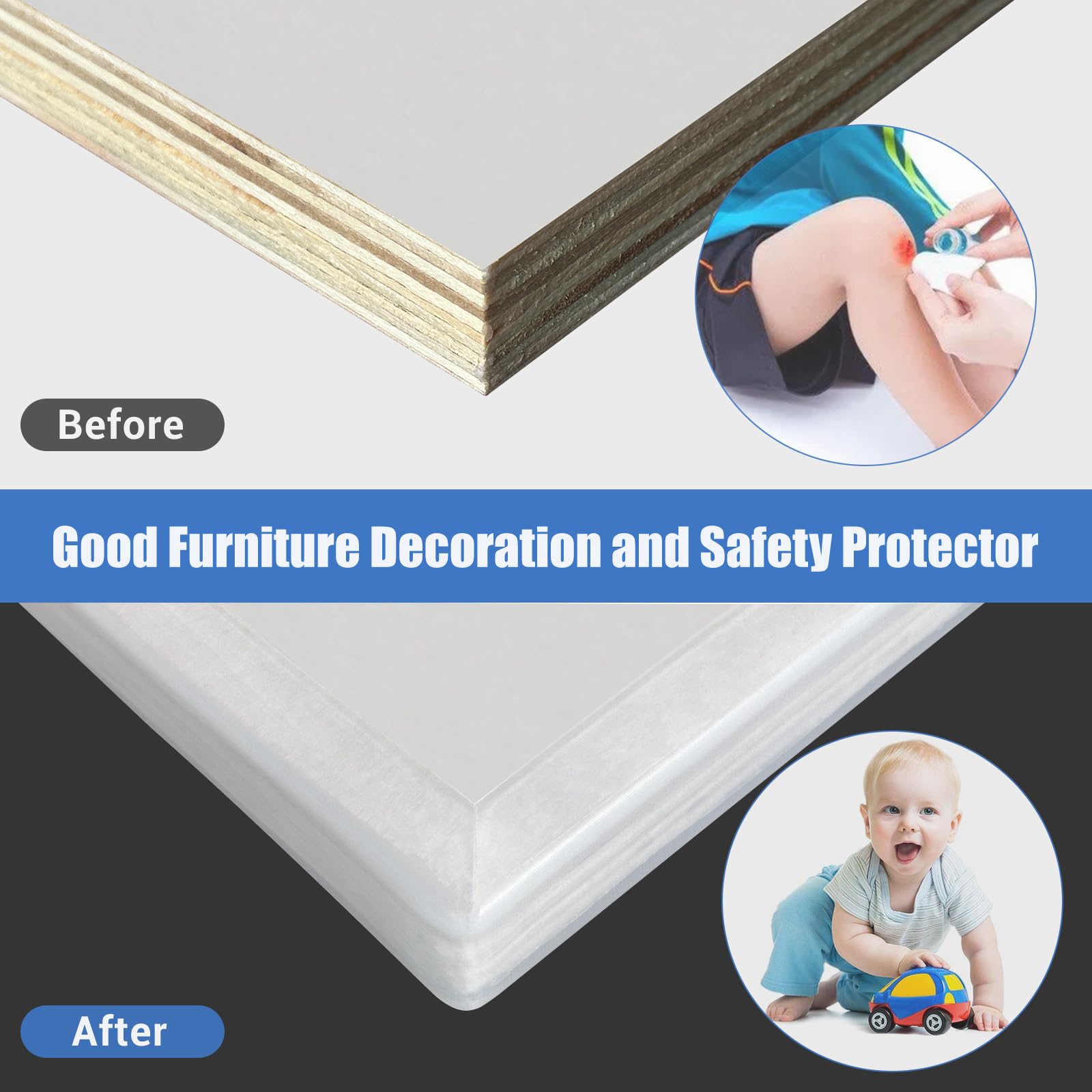 Snapklik.com : Door Protectors, 3/4" Silicone Cabinet Edge Guard ...