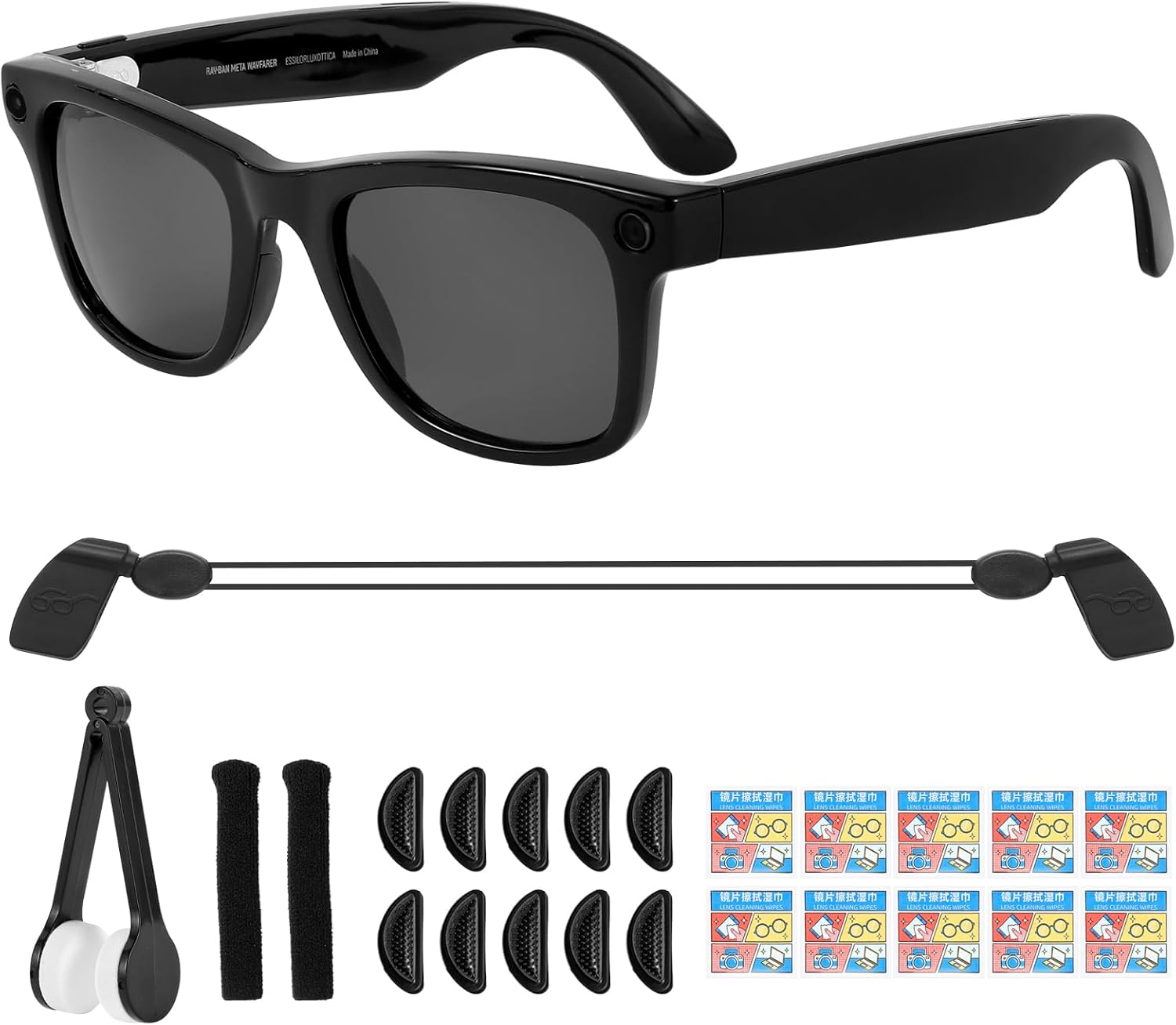 Amazon.com: HCHRVR Smart Glasses Accessories Kit for Ray-Ban Meta ...