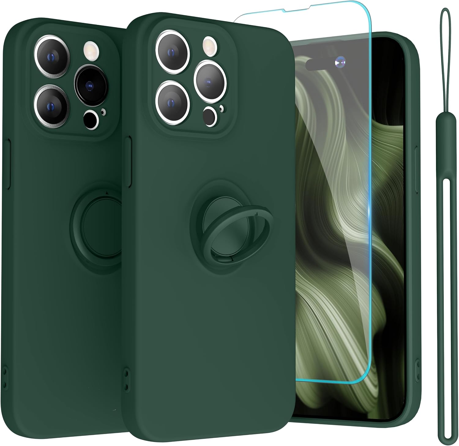 Amazon.com: ABITKU Ring Kickstand Case for iPhone 15 Pro Case (6.1 inch ...