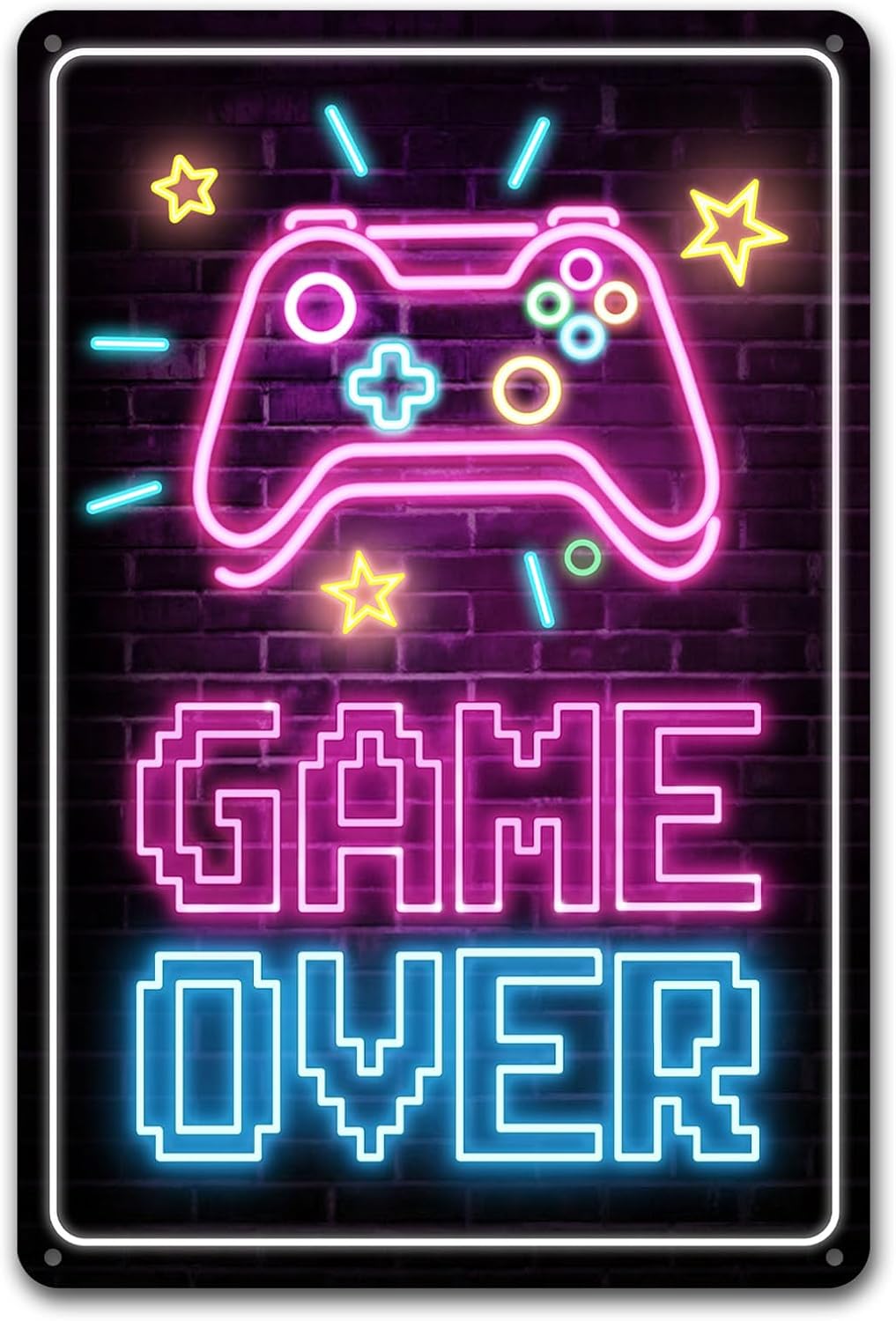 Amazon.com: Bestylez Funny Gaming Sign Metal Sign For Boys Gamer Room ...