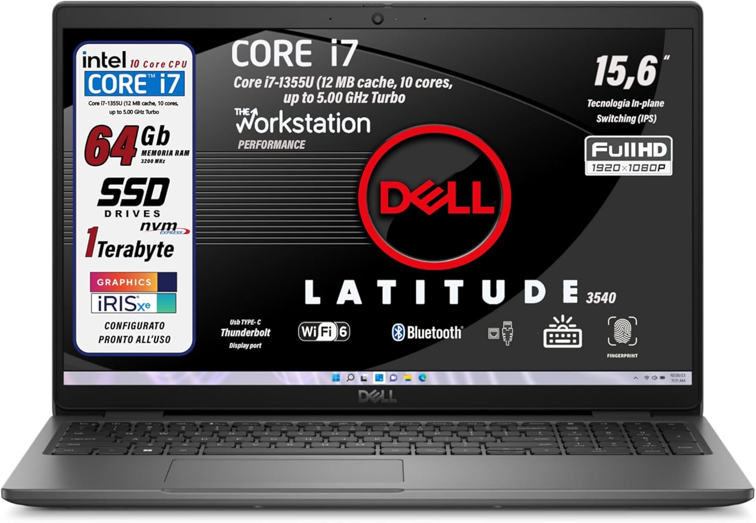 Dell Latitude Notebook, 64 GB RAM, INTEL CORE i7-1355U 13th, 12MB Cache ...