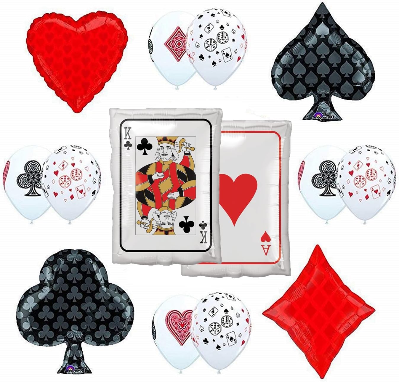 Amazon.com: CASINO NIGHT 13pc Party Balloon decorations : Toys & Games